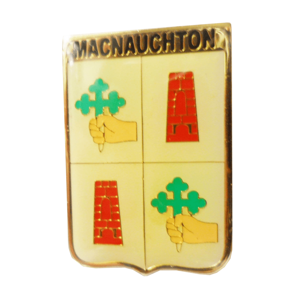 MacNaughton Scottish Clan Name Coat of Arms Pin Badge