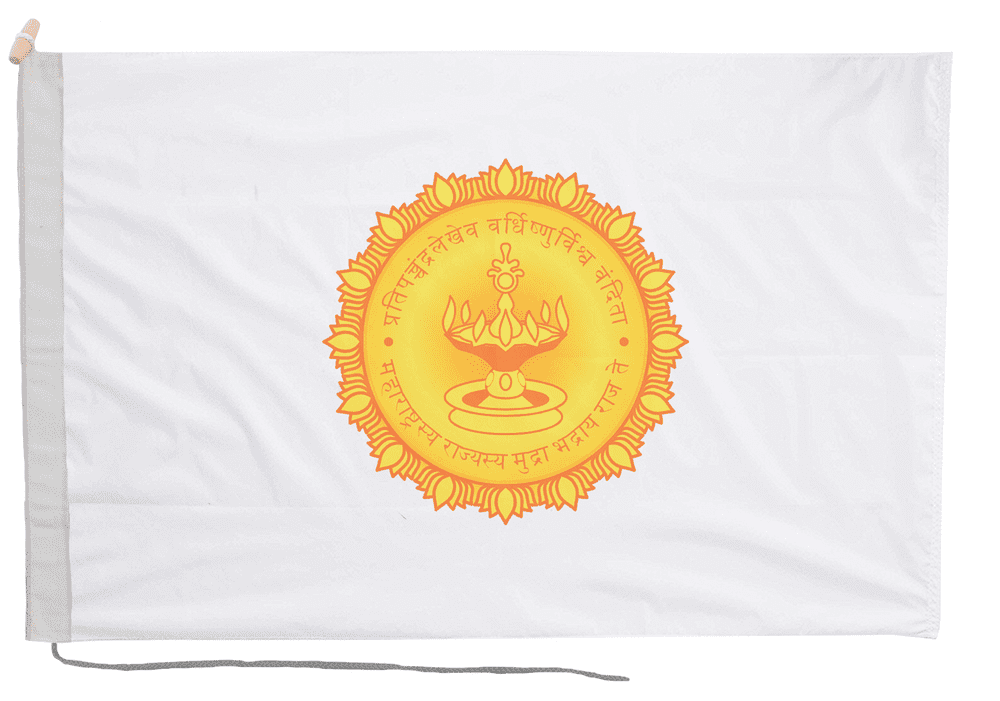 Maharashtra India Flag with Rope & Toggle