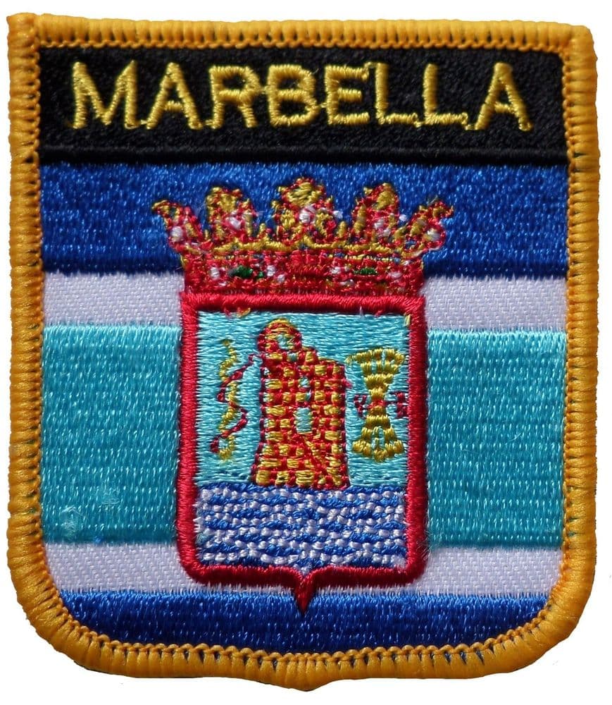Marbella Spain Shield Embroidered Patch