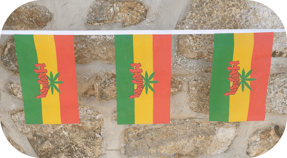 Marijuana Cannabis Leaf Flag Bunting