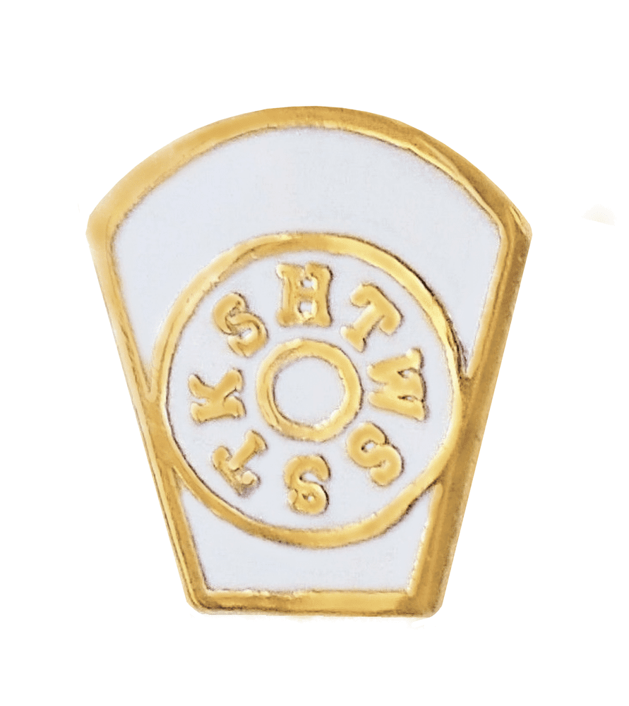 Mark Master Mason White Keystone Tiny Masonic Freemasonry Pin Badge
