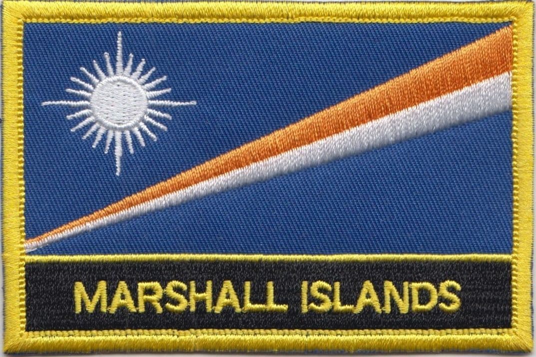 Marshall Islands Embroidered Rectangular Patch