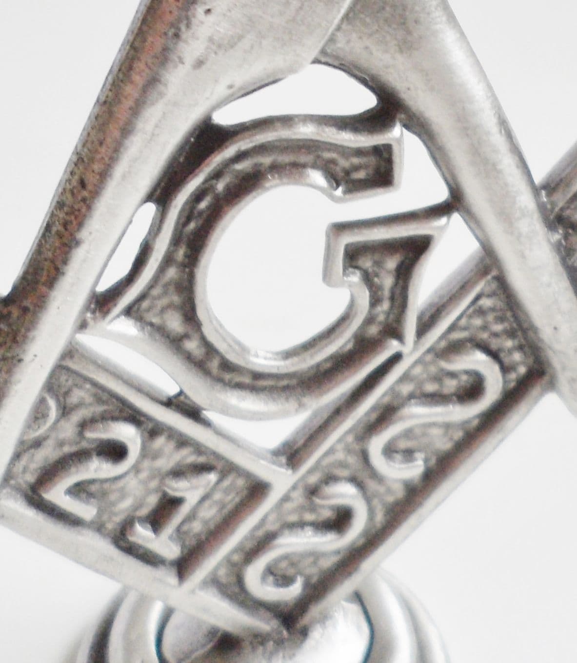 Masonic G Square & Compass Solid Pewter Desk Ornament - AO814