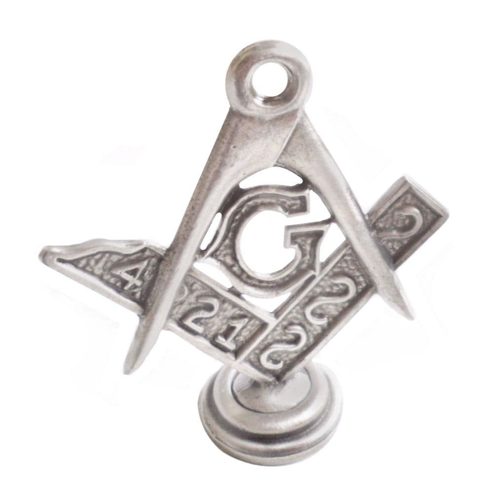 Masonic G Square & Compass Solid Pewter Desk Ornament - AO814