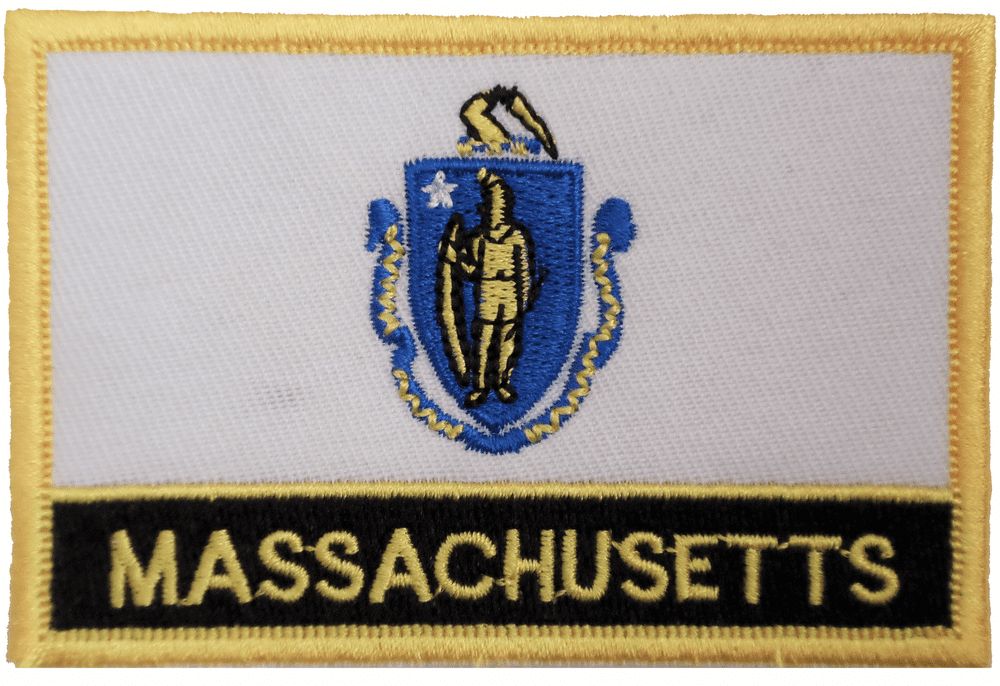 Massachusetts Embroidered Rectangular Patch