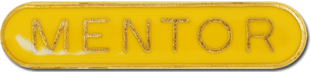 Mentor Rounded Bar Yellow Pin Badge