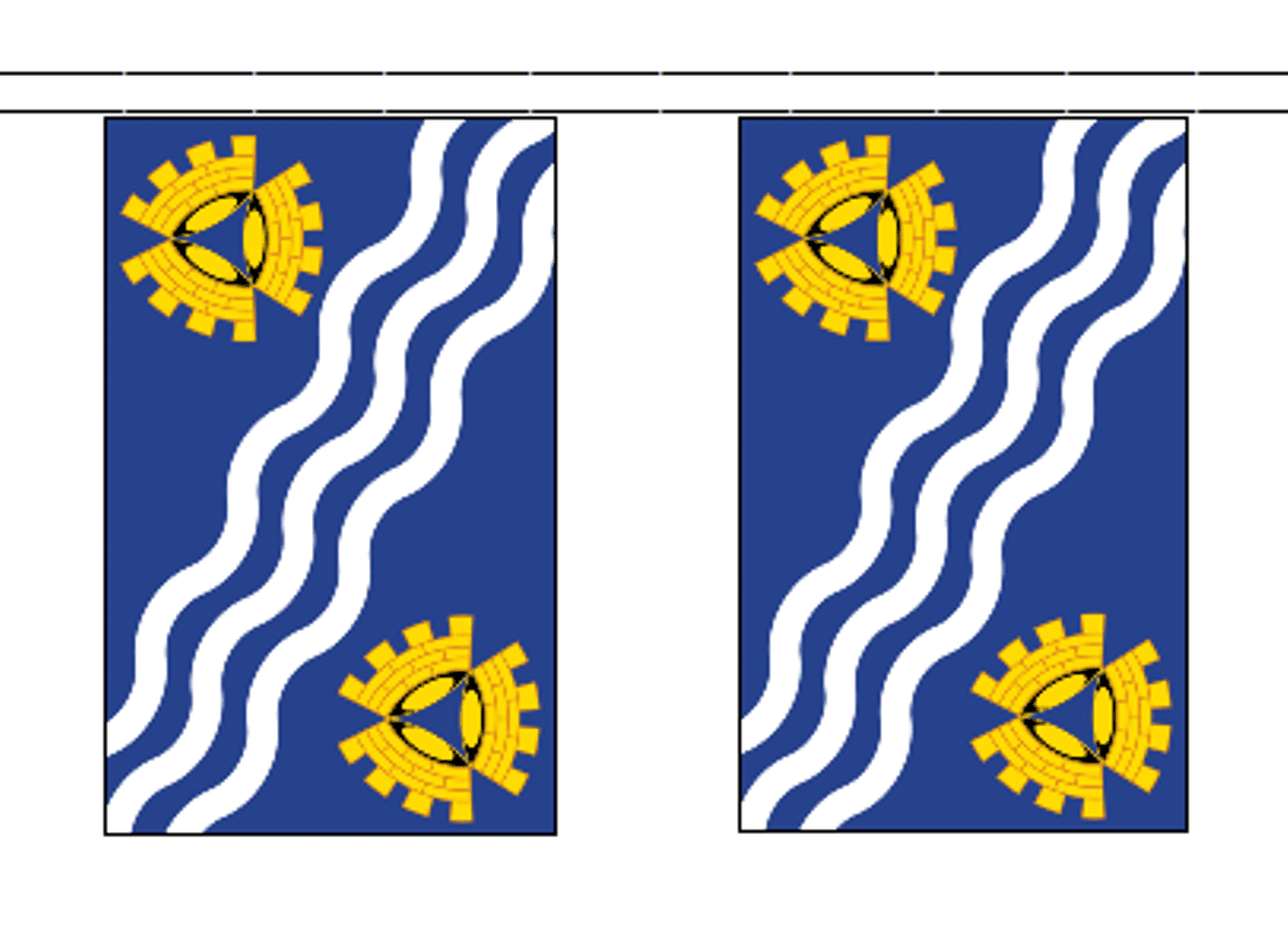 Merseyside Council 1974 to 1986 5m Flag Bunting