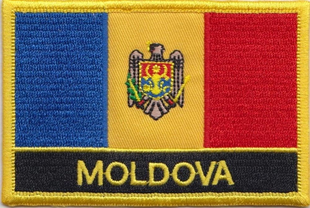 Moldova Embroidered Rectangular Patch