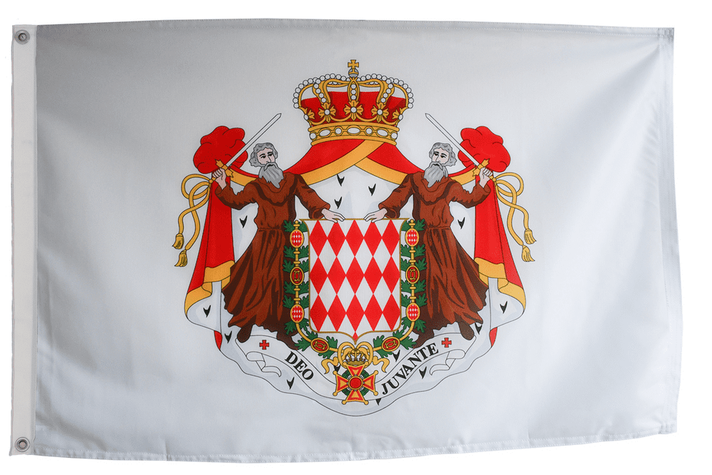 Monaco State Flag with Eyelets