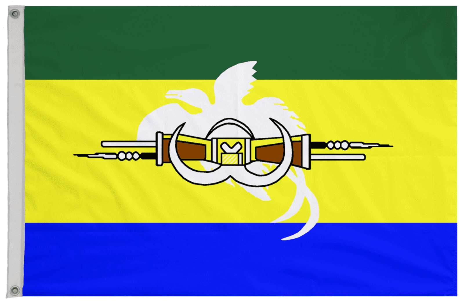 Morobe Province Papua New Guinea Flag with Eyelets