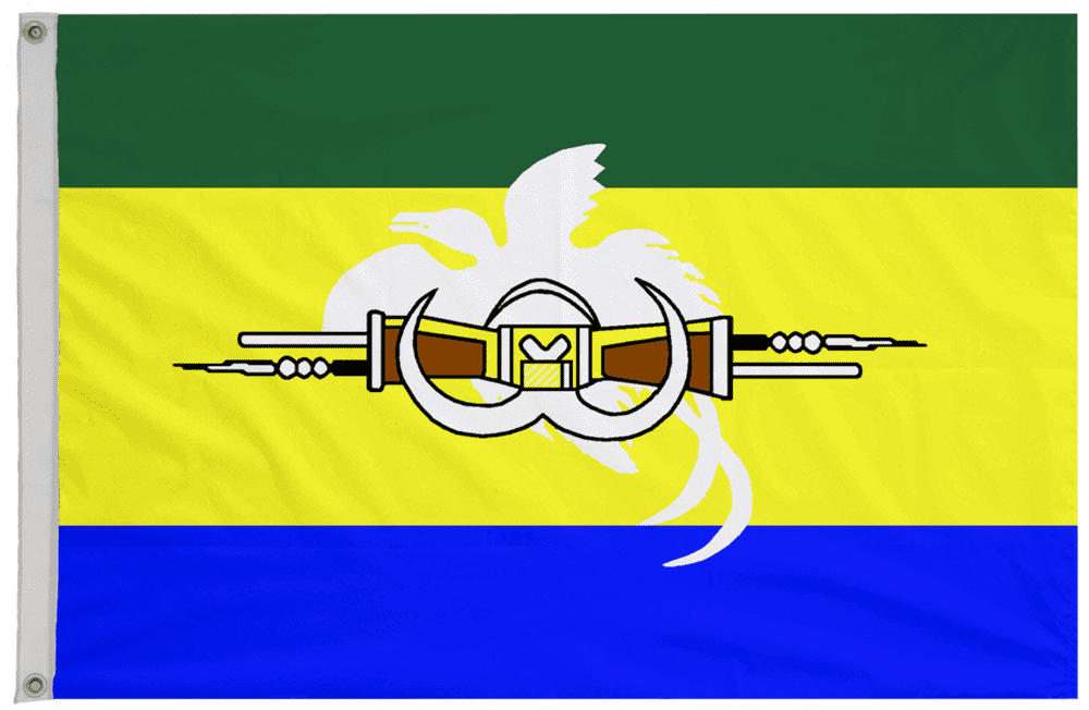 Morobe Province Papua New Guinea Flag with Eyelets