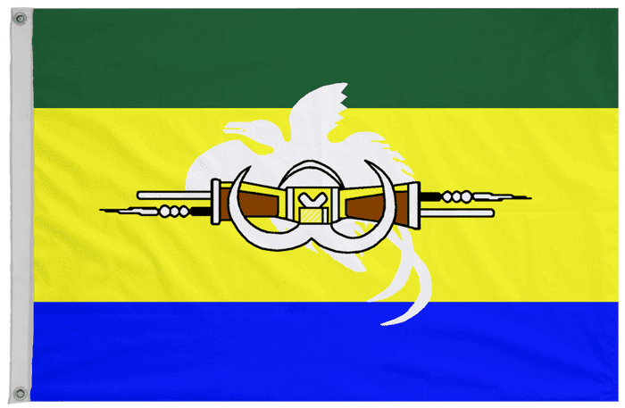 Morobe Province Papua New Guinea Flag with Eyelets