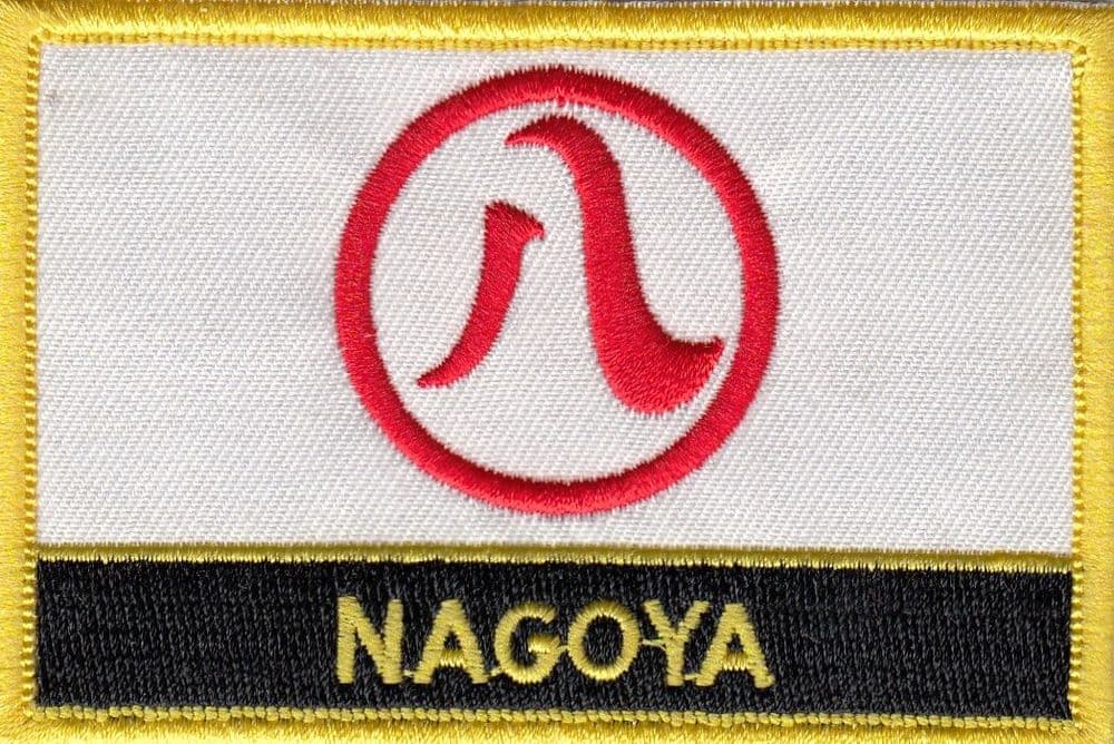 Nagoya Japan Flag Embroidered Rectangular Patch
