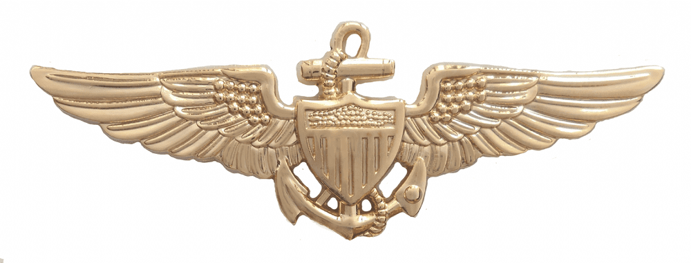 Naval Aviator Wings United States Navy USN Gilded Nickel Pin Badge / Brevet