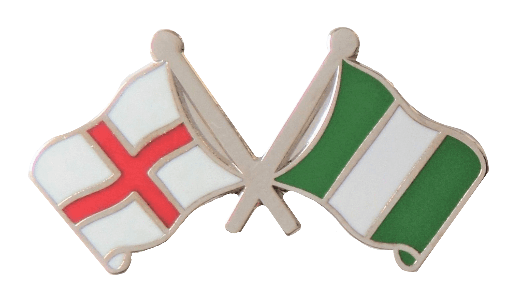 Nigeria and England Friendship Flag Pin Badge