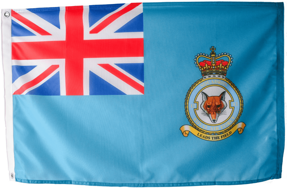 No 12 Squadron Royal Air Force RAF Ensign Flag with Eyelets