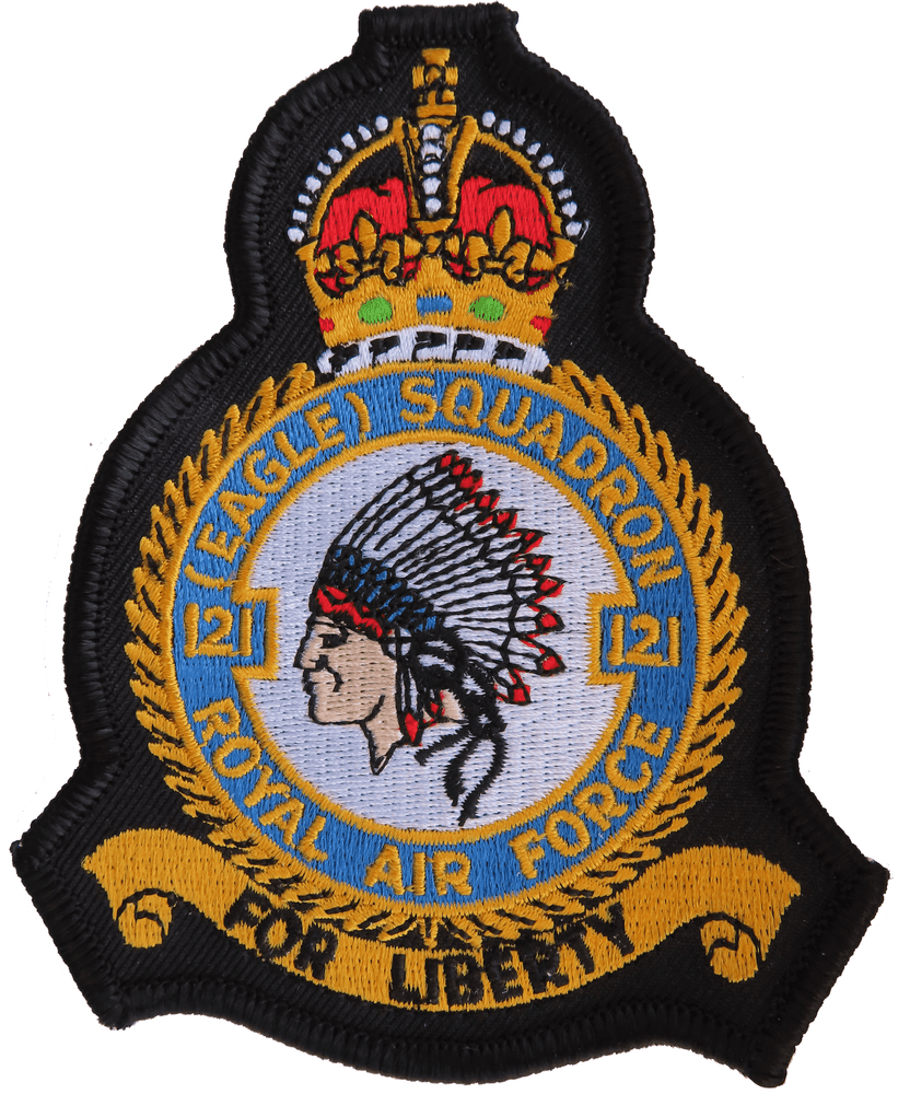 No 121 Eagle Squadron Royal Air Force RAF Crest MOD Embroidered Patch