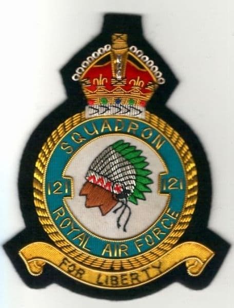 No 121 Squadron Royal Air Force RAF GOLD WIRED Blazer Embroidered Badge