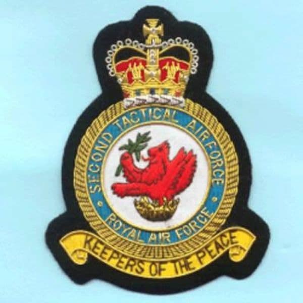 No 2 Second Tactical Airforce Squadron Royal Air Force RAF GOLD WIRED ...