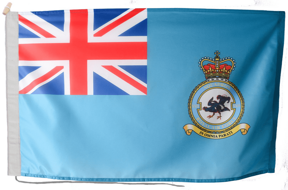 No 24 XXIV Squadron Royal Air Force RAF Ensign Flag with Rope & Toggle