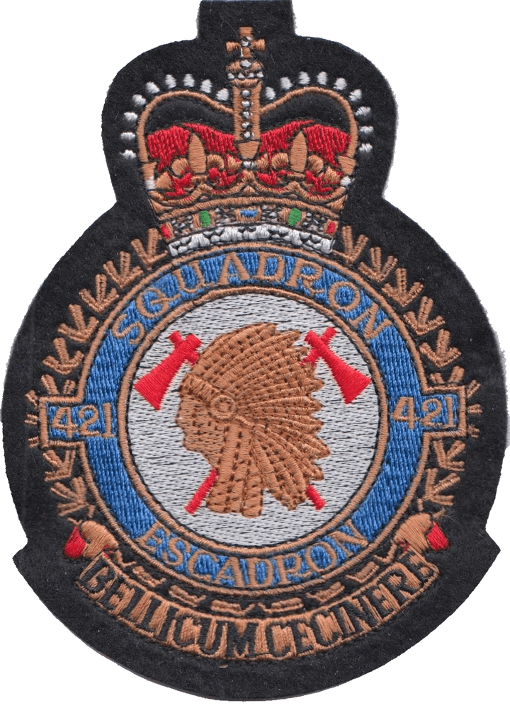 No 421 Squadron Royal Canadian Air Force RCAF Crest Embroidered Patch