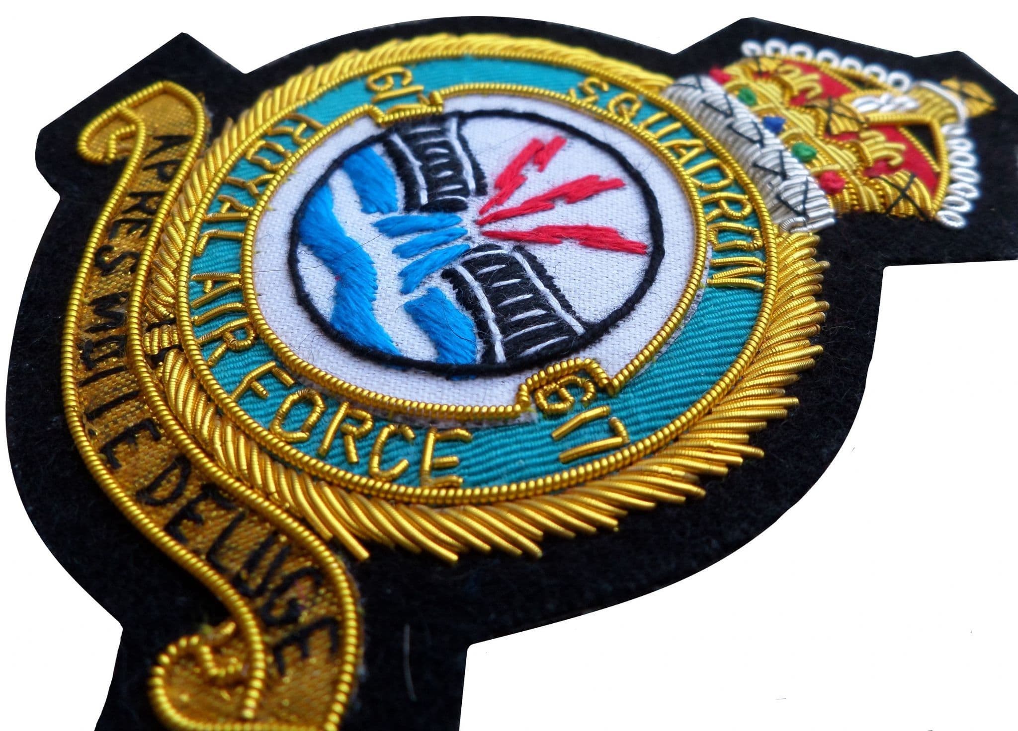 No 617 Squadron Royal Air Force RAF GOLD WIRED Blazer Embroidered Badge