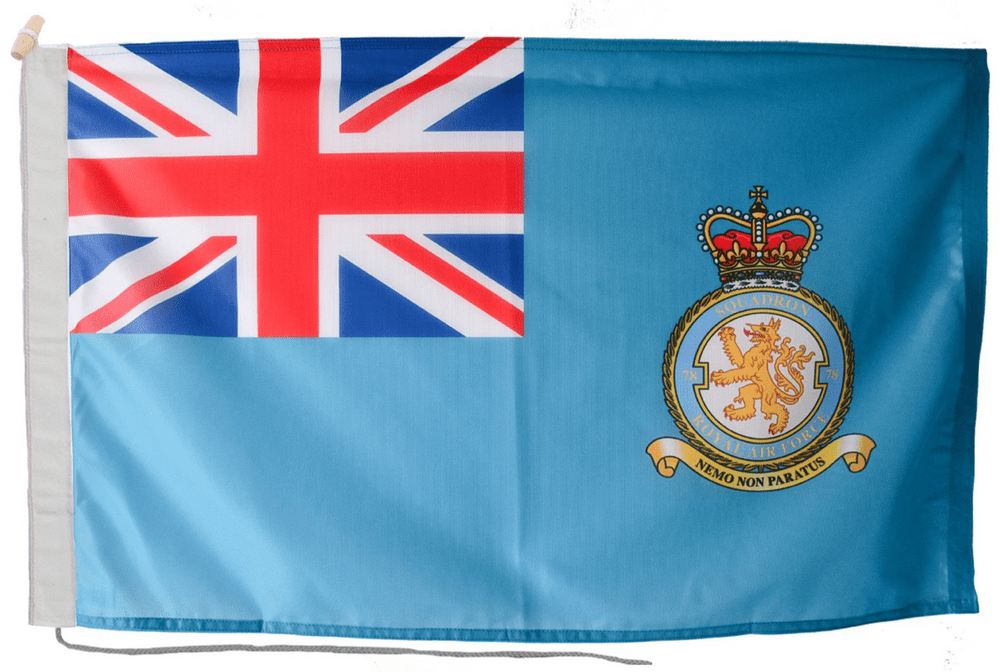 No 78 Squadron Royal Air Force RAF Ensign Flag with Rope & Toggle
