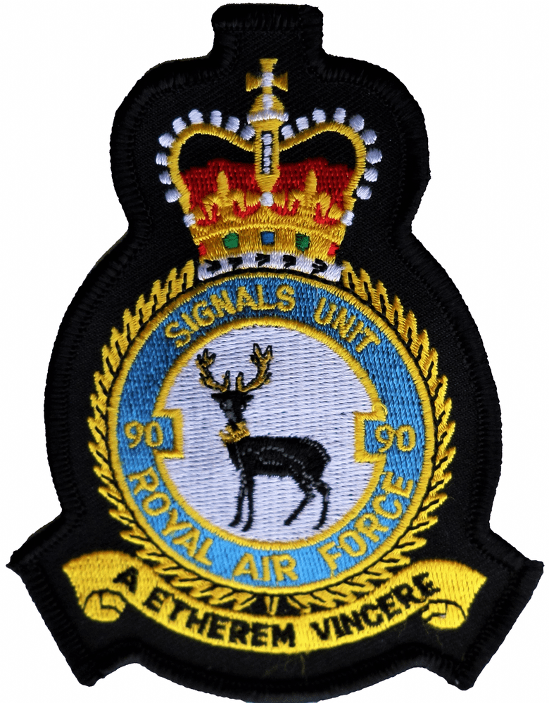 No 90 Signals Unit SU Royal Air Force RAF MOD Crest Embroidered Patch