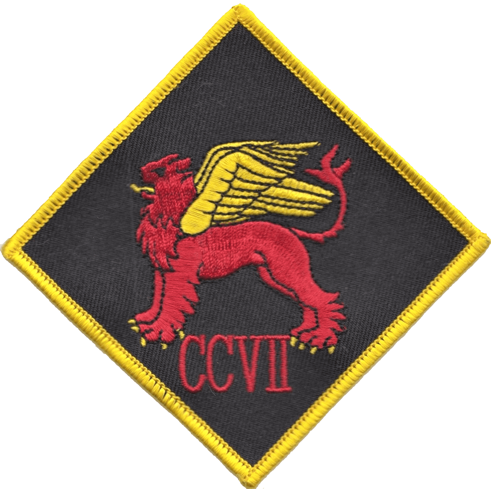 No CCVII 207 R Squadron RAF Winged Lion Diamond Embroidered Patch