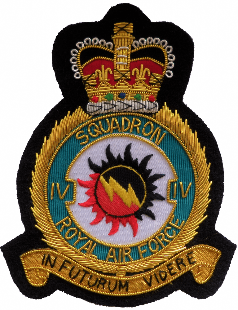 No IV 4 R Squadron Royal Air Force RAF GOLD WIRED Blazer Embroidered Badge