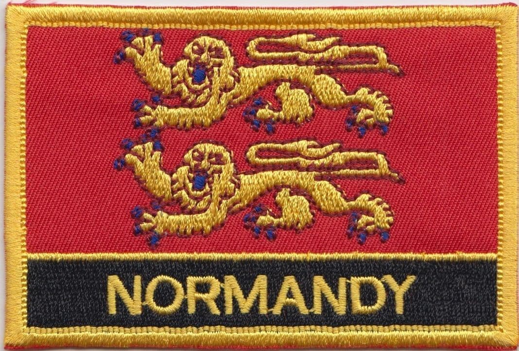 Normandy France Flag Embroidered Rectangular Patch Badge
