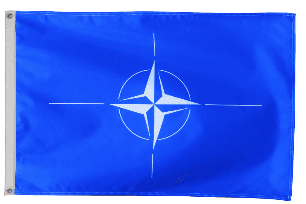 North Atlantic Treaty Organization NATO Flag with Eyelets