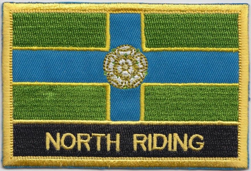 North Riding of Yorkshire Flag Embroidered Rectangular Patch