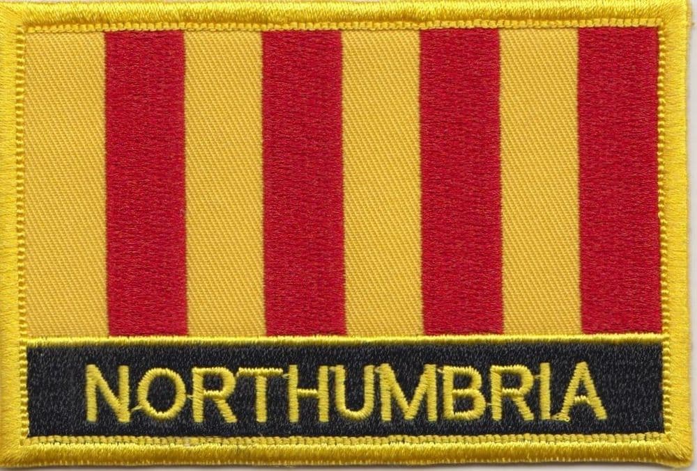 Northumbria Region Flag Embroidered Rectangular Patch