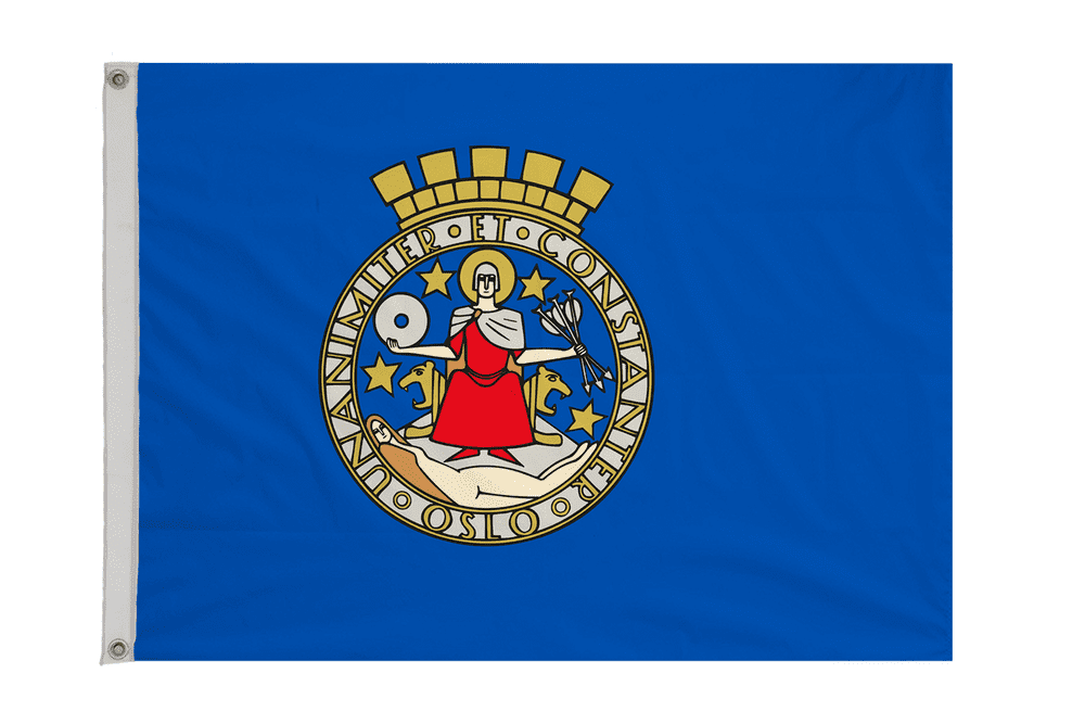 Norway Capital City Oslo Flag with Eyelets