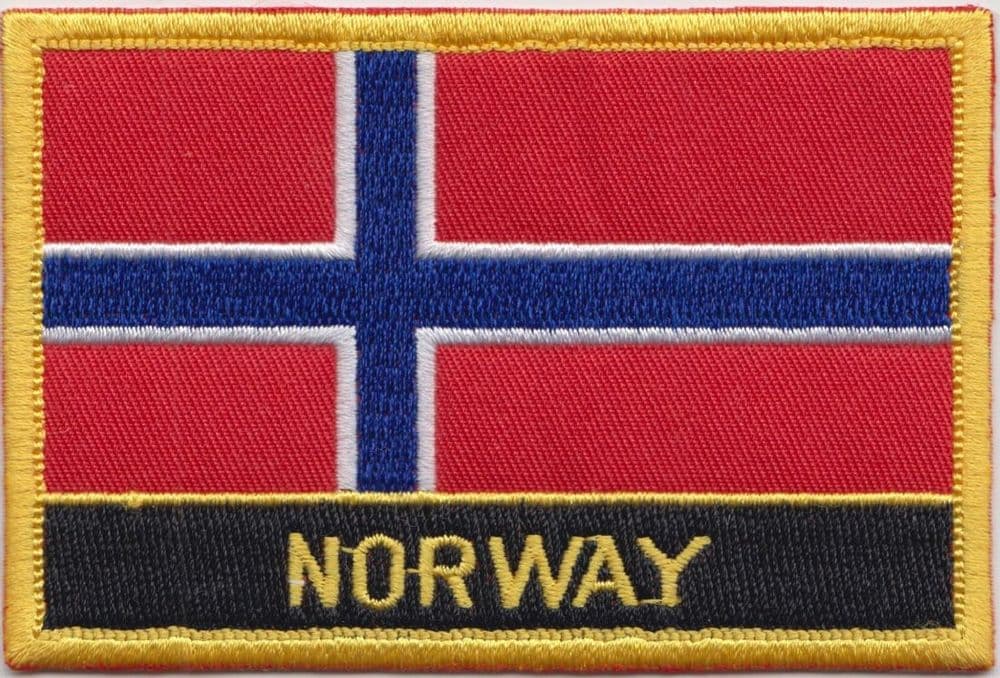 Norway Embroidered Rectangular Patch