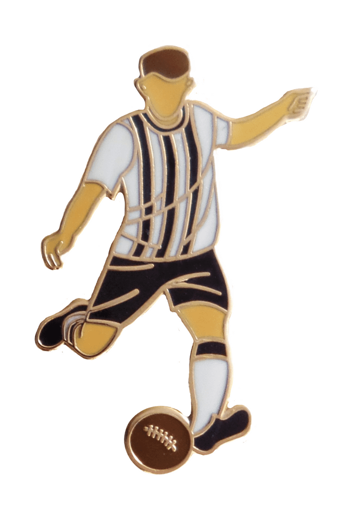 Notts County Football Player Gold Plated Pin Badge