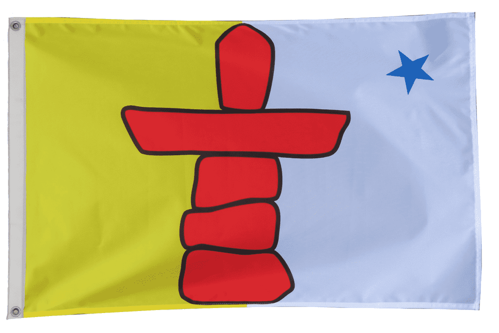 Nunavut Canada Flag with Eyelets