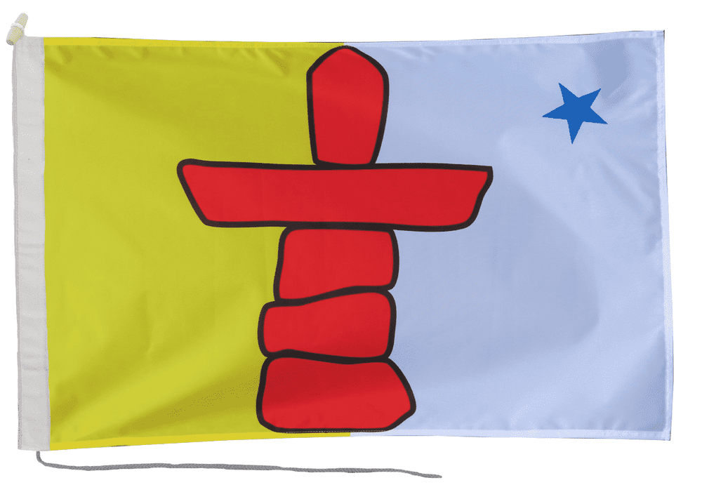 Nunavut Canada Flag with Rope & Toggle