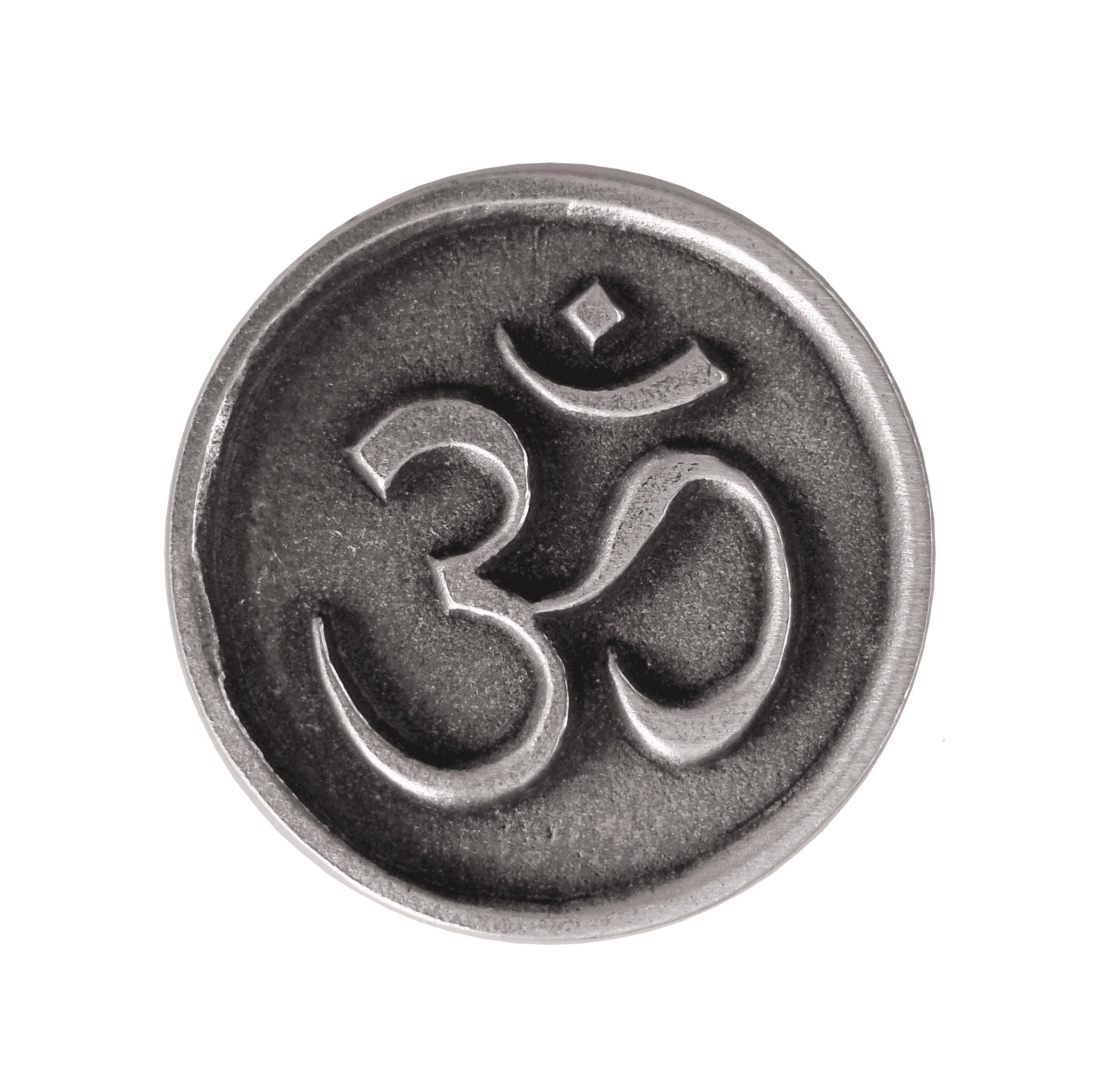 Om Symbol Pewter Pin Badge