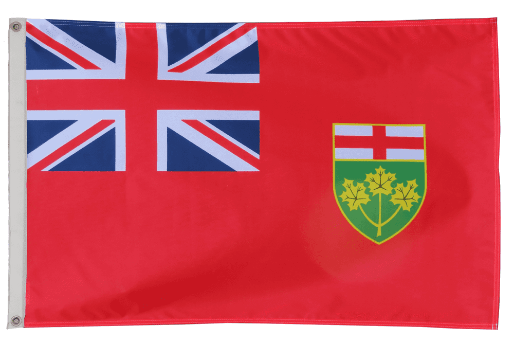 Ontario Canada Flag with Eyelets