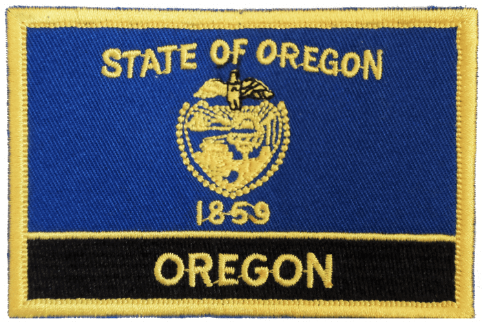 Oregon Embroidered Rectangular Patch