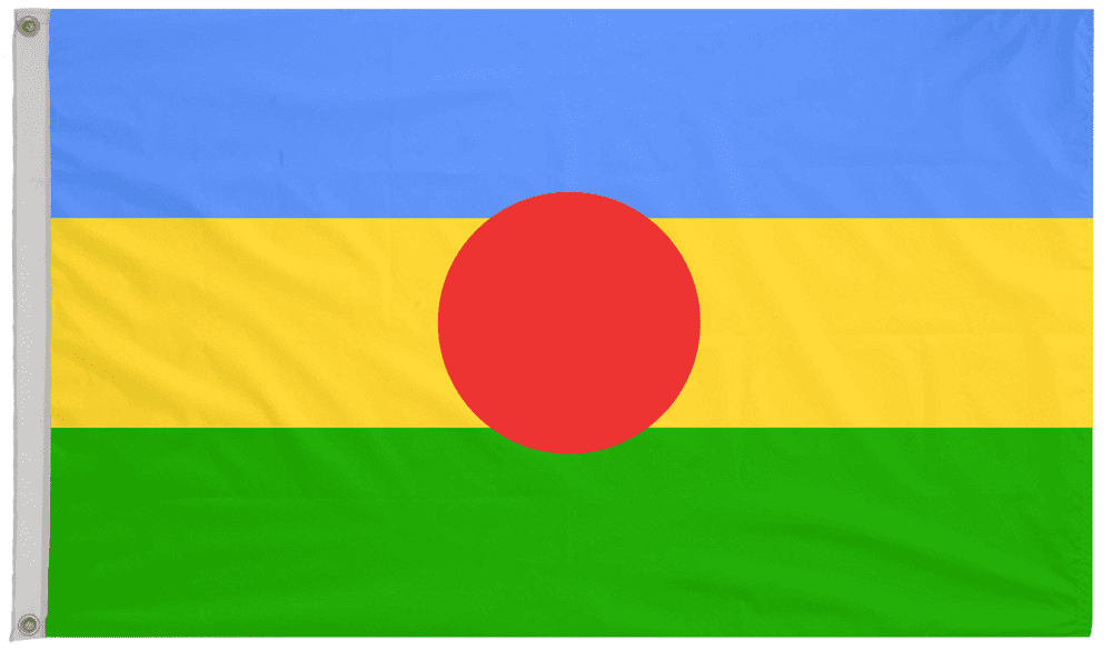 Pa Laung Self-Administered Zone Myanmar Flag with Eyelets
