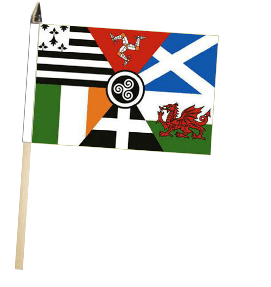 Pan Celtic Nations Large Hand Waving Flag