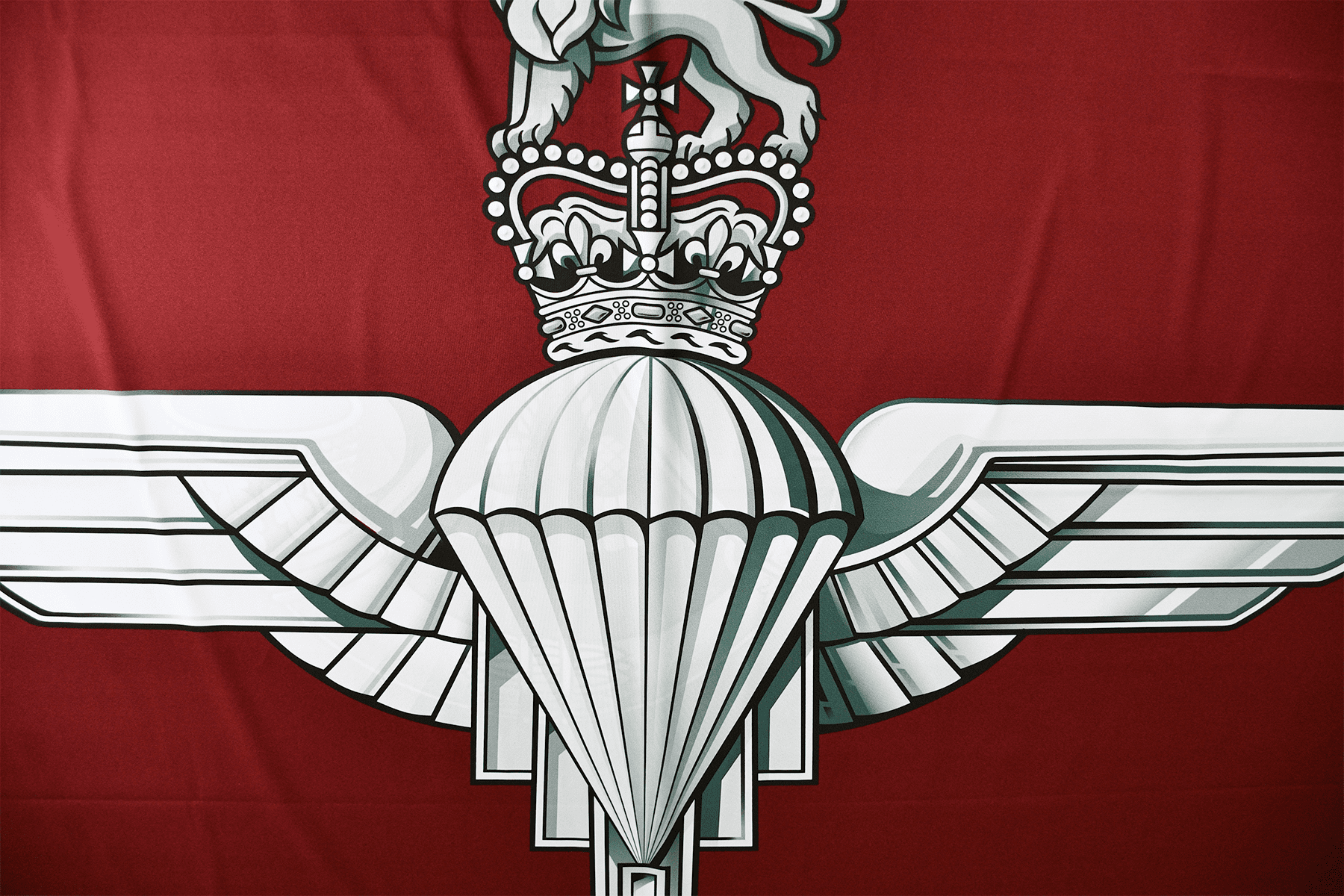 PARACHUTE REGIMENT BRITISH ARMY FLAG PREMIUM COFFIN DRAPE LARGE CREST