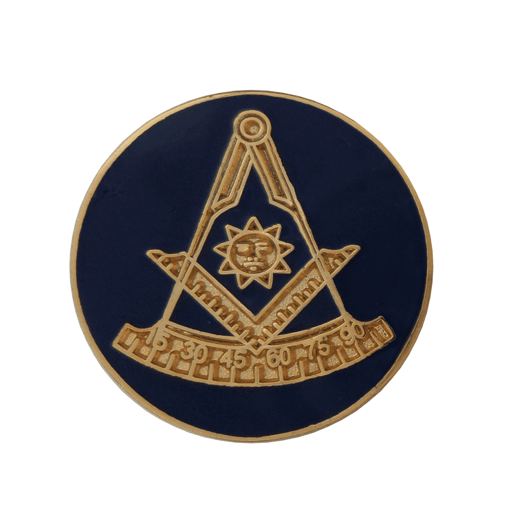 Past Master Square & Compasses Masonic Freemasonry Pin Badge