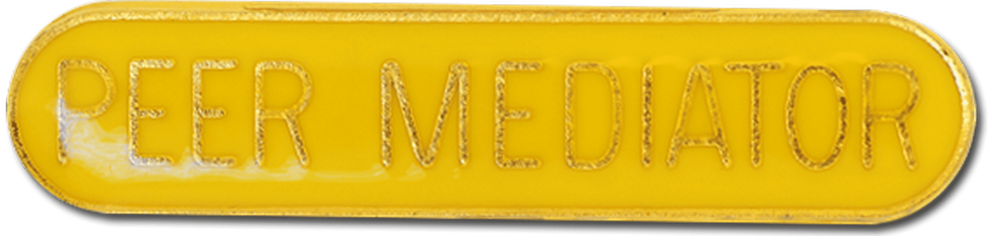 Peer Mediator Rounded Bar Yellow Pin Badge