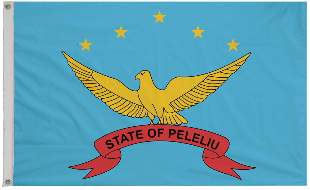 Peleliu State Palau Flag with Eyelets