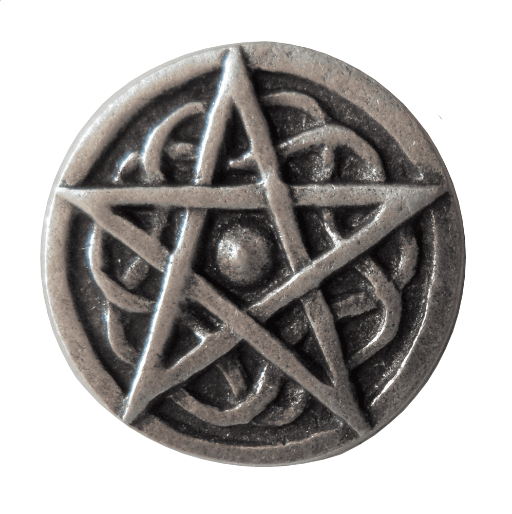 Pentagram Pewter Pin Badge