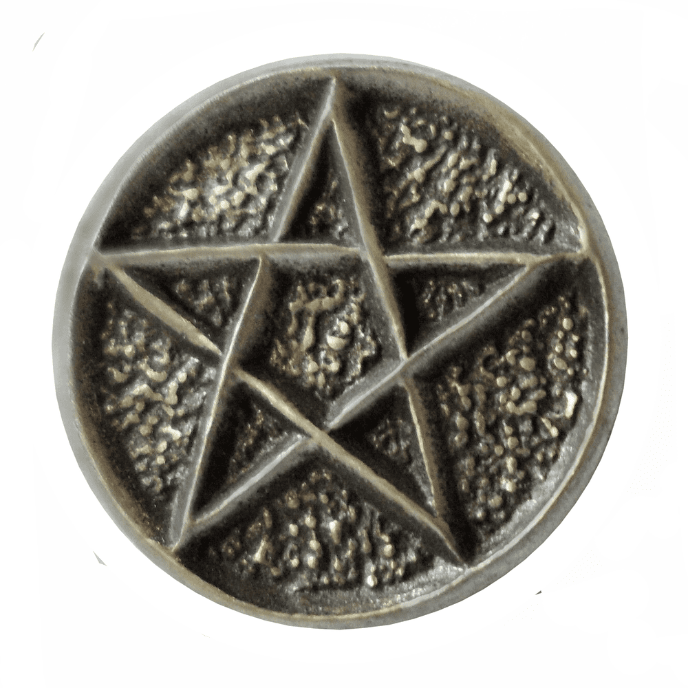 Pentagram Small Pewter Pin Badge